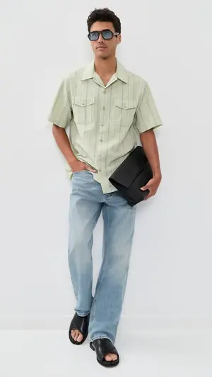 MAISON MARGIELA Double Pocket Stripe Shirt