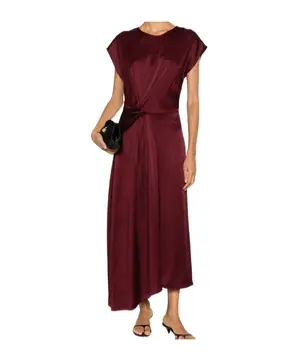 Victoria Beckham Aria Midi Dress - Red