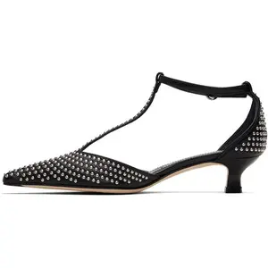 AeydĒ Liz Mini Studded Leather High Heels