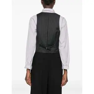 TOM FORD V-neck Pinstripe Wool And Mohair Vest