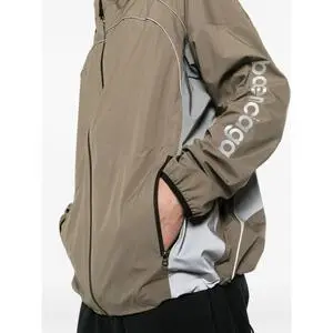 Balenciaga Sport Jacket With Logo Print - Gray