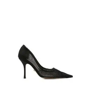 Mach & Mach Lace Pointed Toe High Heel Pumps - Black