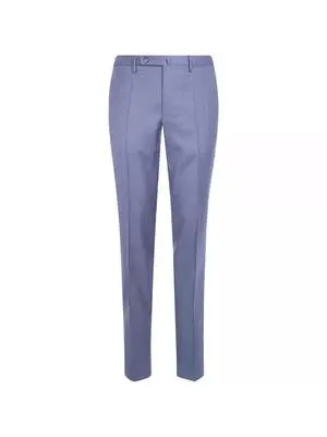 Incotex Virgin Wool Tailored Trousers - Blue