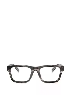 Dolce & Gabbana Chevron-patterned Rectangle-frame Glasses