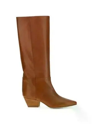 FORTE_FORTE Leather Knee-high Boots - Brown