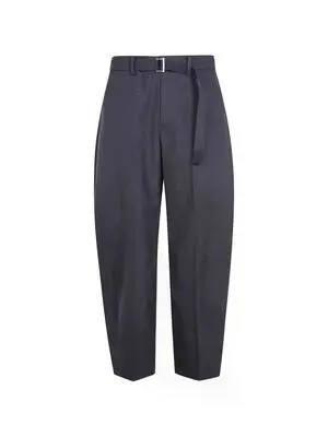 Sacai Belted Tailored Trousers - Brown