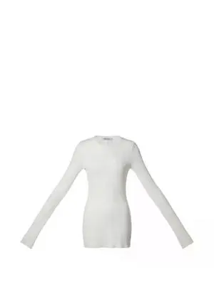 Rick Owens Ribbed-knit Long-sleeve T-shirt - White