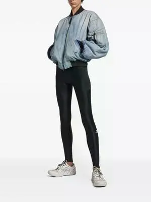 Balenciaga Zip Pocket Denim Bomber Jacket - Blue