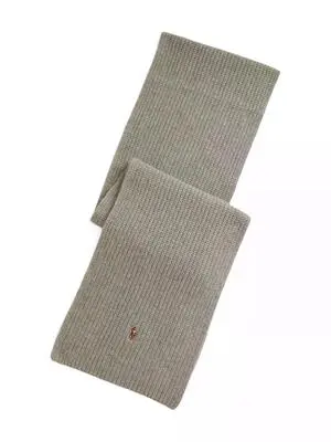 Polo Ralph Lauren Knitted Logo Scarf - Neutrals