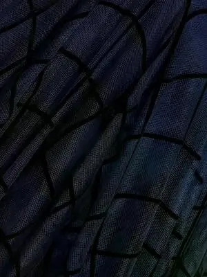 Oscar De La Renta Flocked Checked Gown
