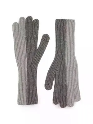 PENNYBLACK Ribbed-knit Panelled Gloves