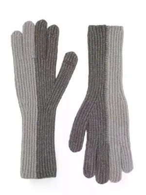 PENNYBLACK Ribbed-knit Panelled Gloves