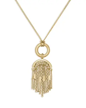 Kate Spade New York Chain Reaction Chain Tassel Pendant Necklace, 16-19 - Gold