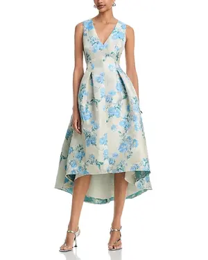 Eliza J Sculpted Fit Midi Dress - Blue