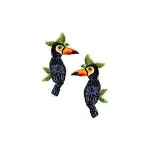 SUNSET MAGIC STUDIO Touco Toucan Statement Earrings - Yellow