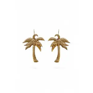 SUNSET MAGIC STUDIO Palmea Palm Dangle Earrings - Gold