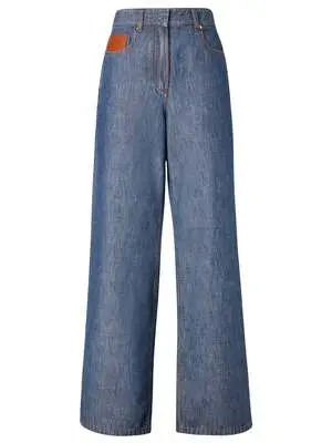 Fendi Contrast Stitching Jeans For Women