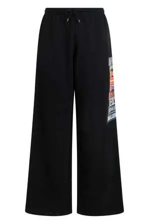 Balenciaga Cotton Drawstring Pants With Side Print