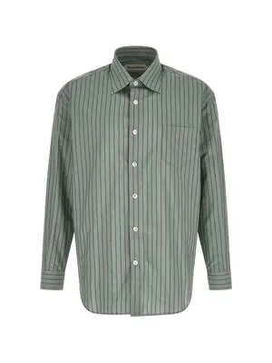 NAMACHEKO Striped Button-up Shirt - Light Blue
