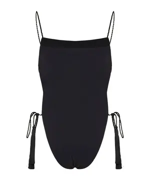 Alaïa Squareneck Tassel-tie Swimsuit
