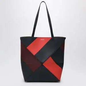 Loewe Puzzle Fold Tote Bag In Calf Leather - Multicolor