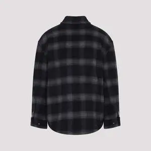 Off-White Lbl Flannel Wool Padded Overshirt Coat