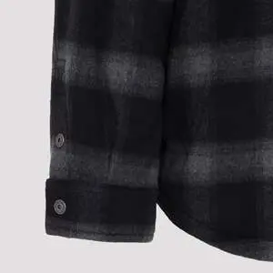 Off-White Lbl Flannel Wool Padded Overshirt Coat