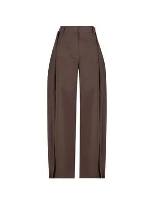 Loewe Cotton And Silk Blend Wide-leg Trousers
