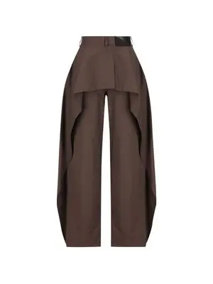 Loewe Cotton And Silk Blend Wide-leg Trousers