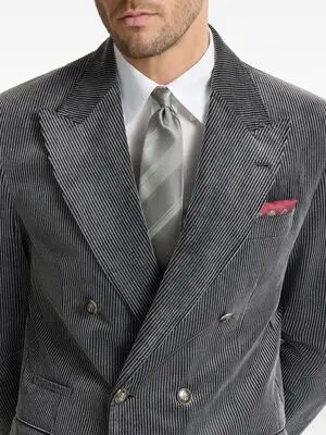Brunello Cucinelli Striped Silk Neck Tie - Multicolor