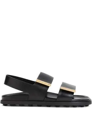 TOD'S Leather Slingback Sandals - Multicolor