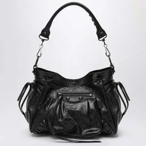 Balenciaga Small Le City Bucket Bag In Lambskin - Black