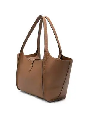 TOD'S T Timeless Small Leather Shopping Bag - Brown