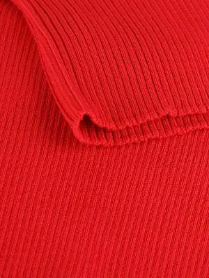 Prada Ribbed Wool Knit Top - Red