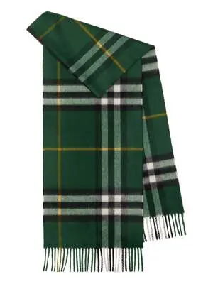 Burberry Check Cashmere Scarf - Green