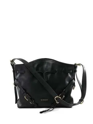 Givenchy Small Voyou Bucket Bag In Shiny Leather - Black