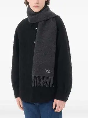 Valentino Garavani Wool Scarf With Vlogo Embroidery