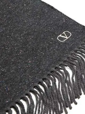 Valentino Garavani Wool Scarf With Vlogo Embroidery
