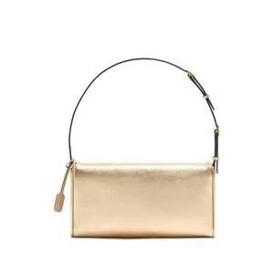 Valentino Garavani Metallic Vlogo Signature Shoulder Bag - Gold