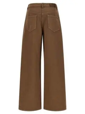 Brunello Cucinelli Wide-leg Garment-dyed Cotton Canvas Trousers