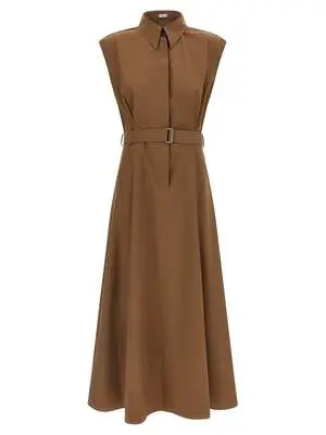 Brunello Cucinelli Chemisier Dress - Brown