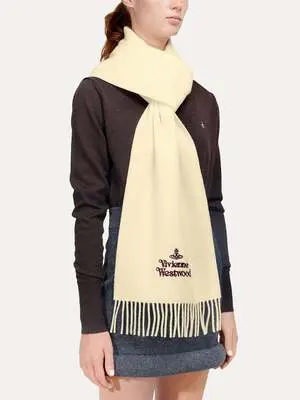 VIVIENNE WESTWOOD Embroidered Wool Scarf