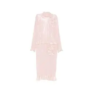 Alessandra Rich Sequin Embellished Long Sleeve Dress - Pink