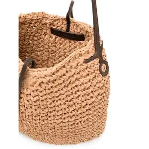 JW Anderson Raffia Shoulder Bag - Cream