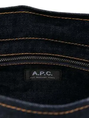A.p.c. Axel Tote Bag In Japanese Denim And Leather