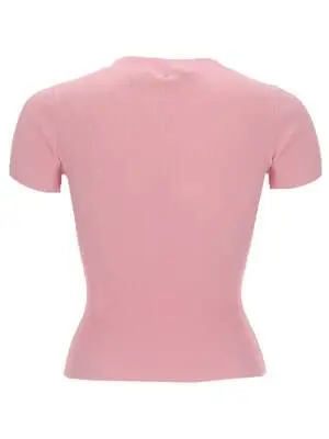 Alexander Wang Ribbed Knit Top With Logo