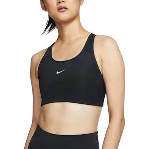 Nike Dri-fit Swoosh Medium-support 1-piece Pad Sports Bra 'black