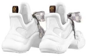 LOUIS VUITTON Archlight 1.0 Sneakers With Plaid Ribbon Detailing - White/beige/grey