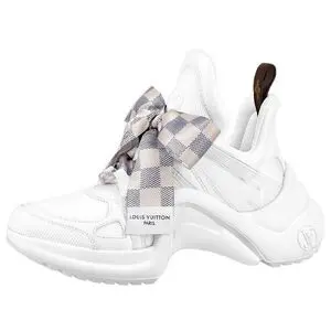 LOUIS VUITTON Archlight 1.0 Sneakers With Plaid Ribbon Detailing - White/beige/grey