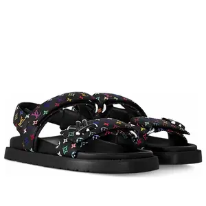 LOUIS VUITTON X Takashi Murakami Sunset Sandals - Black/multi-color